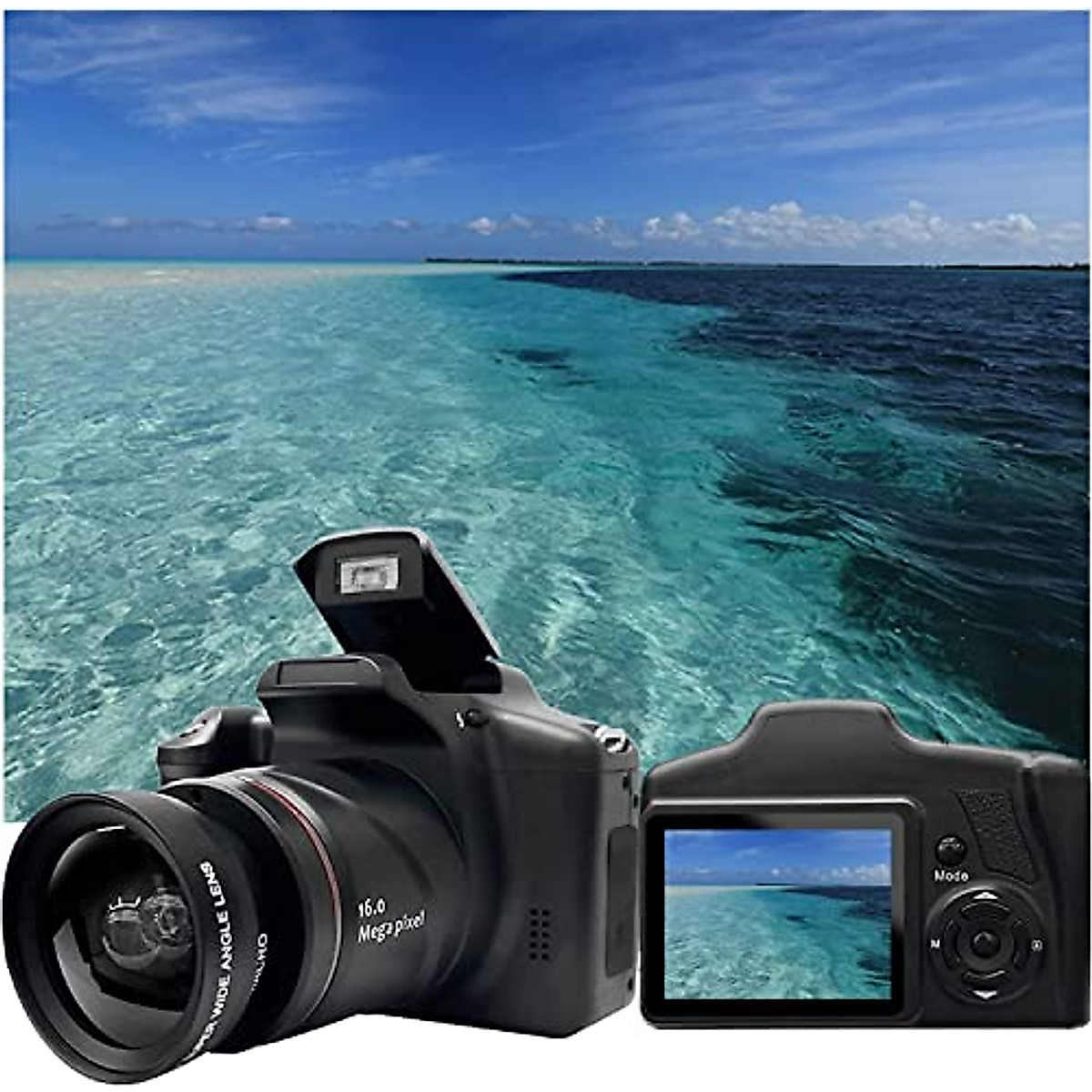 Digital Camera for Photography, 16MP 2.4 Inch LCD Screen 16X Digital Zoom 720P Digital Camera Portable Small Camera for Teens Students Boys Girls Seniors