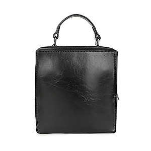 Chikencall 3D Skull Top-handle Bag Zippered Punk Rock Shoulder Bag Vegan Leather Waterproof Embossed Ghost Head Handbag Black Medium Satchel