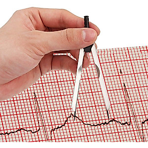 LANIAKEA ECG Caliper 3PCS EKG Calipers Electrocardiogram Divider for Nursing (Black Pink Blue)