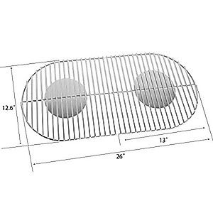 Stanbroil Solid Rod Stainless Steel Grill Cooking Grates Replacement Parts for Coleman Roadtrip Swaptop Grills LX LXE LXX, 2 Pack