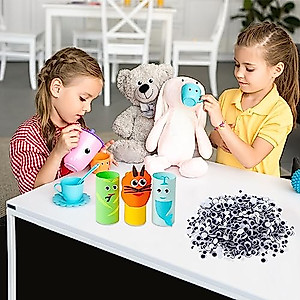 1000 Pcs Craft Eyes Self Adhesive Craft Stickers Wiggle Googly Eyes Comes in Black and White and VariousSizes Googly Eyes for Crafts DIY Crafts Decoration (6/8/10/12mm)