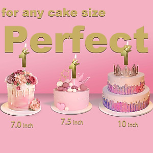 The Gold Number 1 Birthday Candle for Cake is Beautiful Number 1 Candle for First Birthday Decorations for Boys and Girls (Gold-1, Crown)
