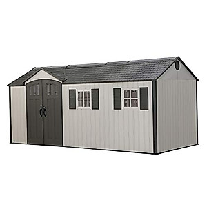 Lifetime 60214 17.5 x 8 Ft. Outdoor Storage Shed, Desert Sand
