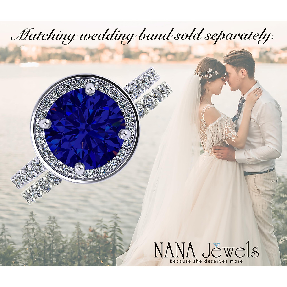 NANA Jewels 2ct Pure Brilliance Zirconia Halo Engagement Ring-Round Cut-September-6