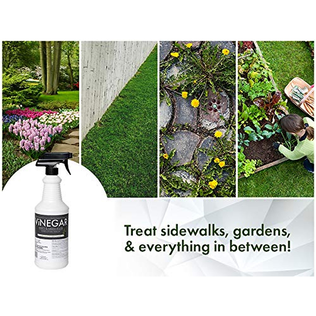 Energen Carolina LLC 579 Vinegar Weed & Grass Killer, Approved for Organic Production, Pet Safe, Glyphosate Free Herbicide, Quart, 1, Light Yellow