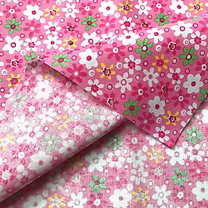 Quilting Fabric Misscrafts 7pcs 50 x 50cm Cotton Fabric DIY Making Supplies Craft Patchwork Fabric Bundle Fat Quarter Pre-Cut Quilt Squares for DIY Sewing Scrapbooking (Pink)