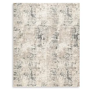 Signature Design by Ashley Gentor Contemporary Indoor Abstract 8 x 10 Rug, Blue & Biege