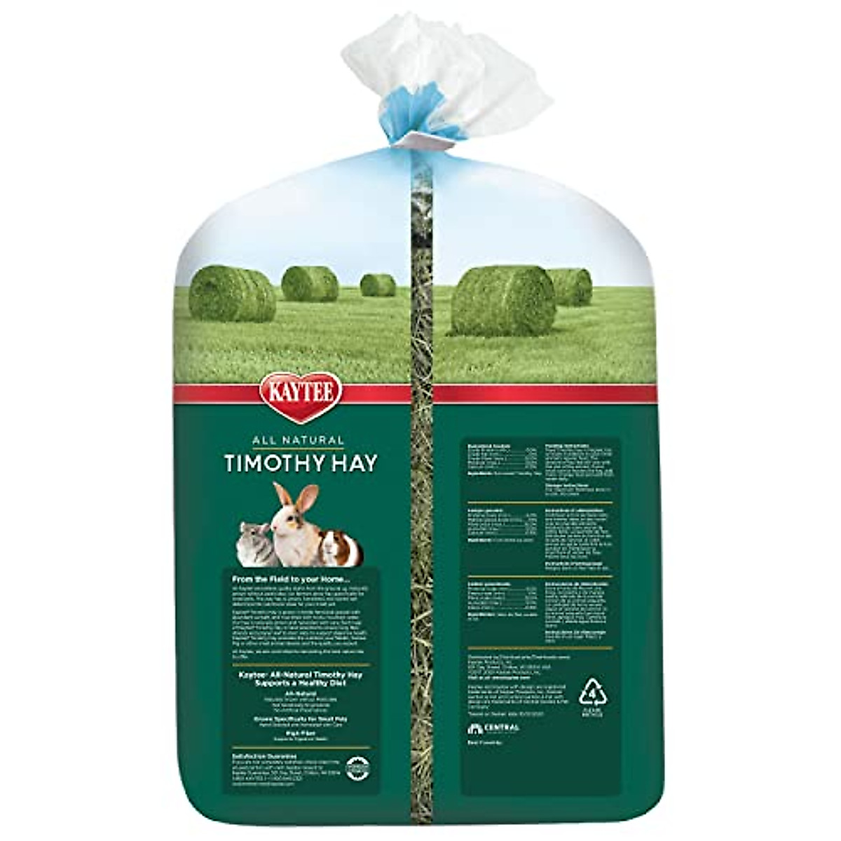 Kaytee All Natural Timothy Hay for Guinea Pigs, Rabbits & Other Small Animals, 12 Pound