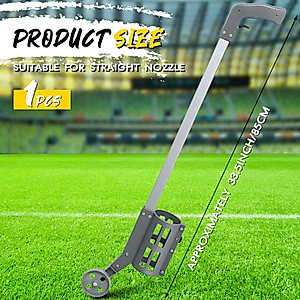 Zonon 1 Piece Industrial Wheeled Marking Wand for Line Paint Stripe Ground Marking Spray Paint Wand for Survey Painting Spray Stick Line Marking Applicator, Side Push, Grey