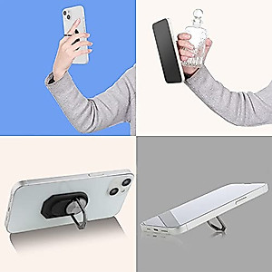 BF2JK 2 Pack Cell Phone Ring Holder Stand, 360 Degree Rotation Metal Phone Grip for Magnetic Car Mount Compatible with iPhone, Samsung, Smartphones