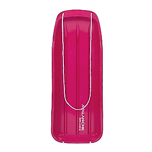 Avalanche Brands - Classic Downhill Toboggan Snow Sled Includes Pull Rope and Handles (Pink 48")