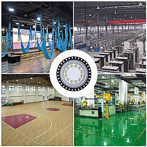 UFO LED High Bay Lights 50W,Super Bright 5000LM High Bay LED Shop Lights,6500K Daylight High Bay LED Lights,Waterproof High Bay Lighting,LED High Bay Light for Factory Warehouse Workshop