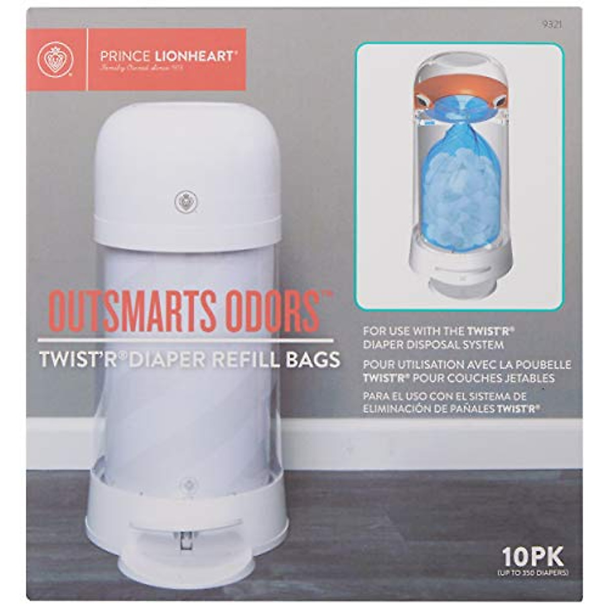 Prince Lionheart TWIST’R Diaper Disposal Refill Bags, 10 Pack