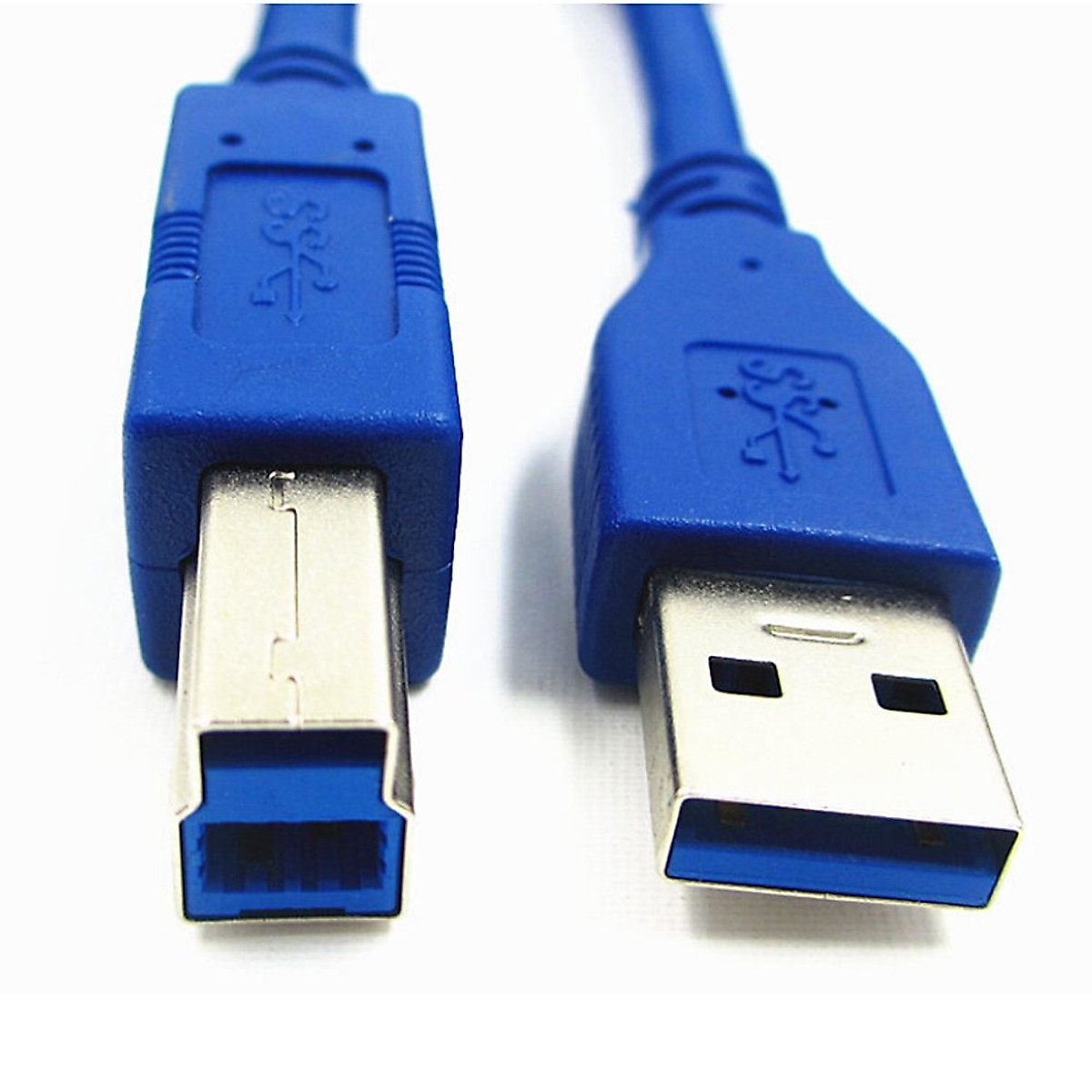 Bluwee USB 3.0 Cable - Type A-Male to Type B-Male - 2 Feet (0.6 Meters) - Round Blue