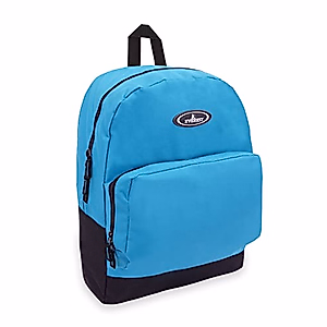 Everest Classic Backpack with Front Organizer, Turquoise, One Size