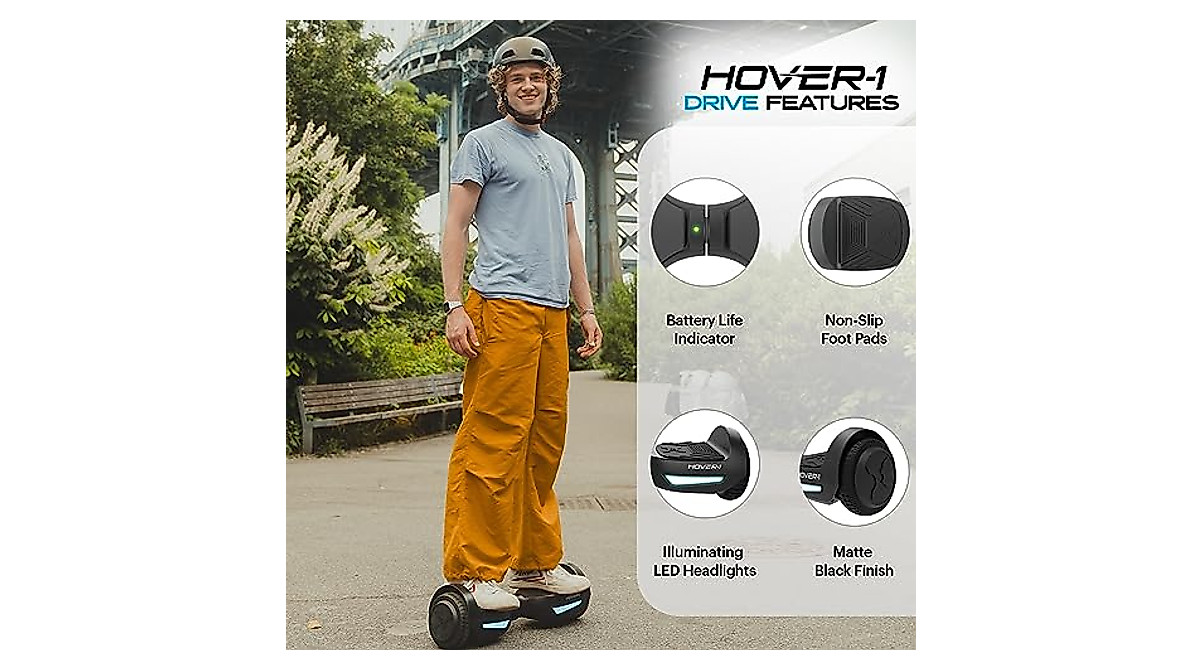 Hover-1 Drive Electric Hoverboard - Speed & Safety Combined