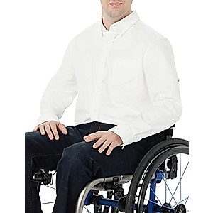 Amazon Essentials Men's Regular-Fit Long-Sleeve Pocket Stretch Oxford Shirt (Available in Big & Tall), White, 3X-Large Big Tall