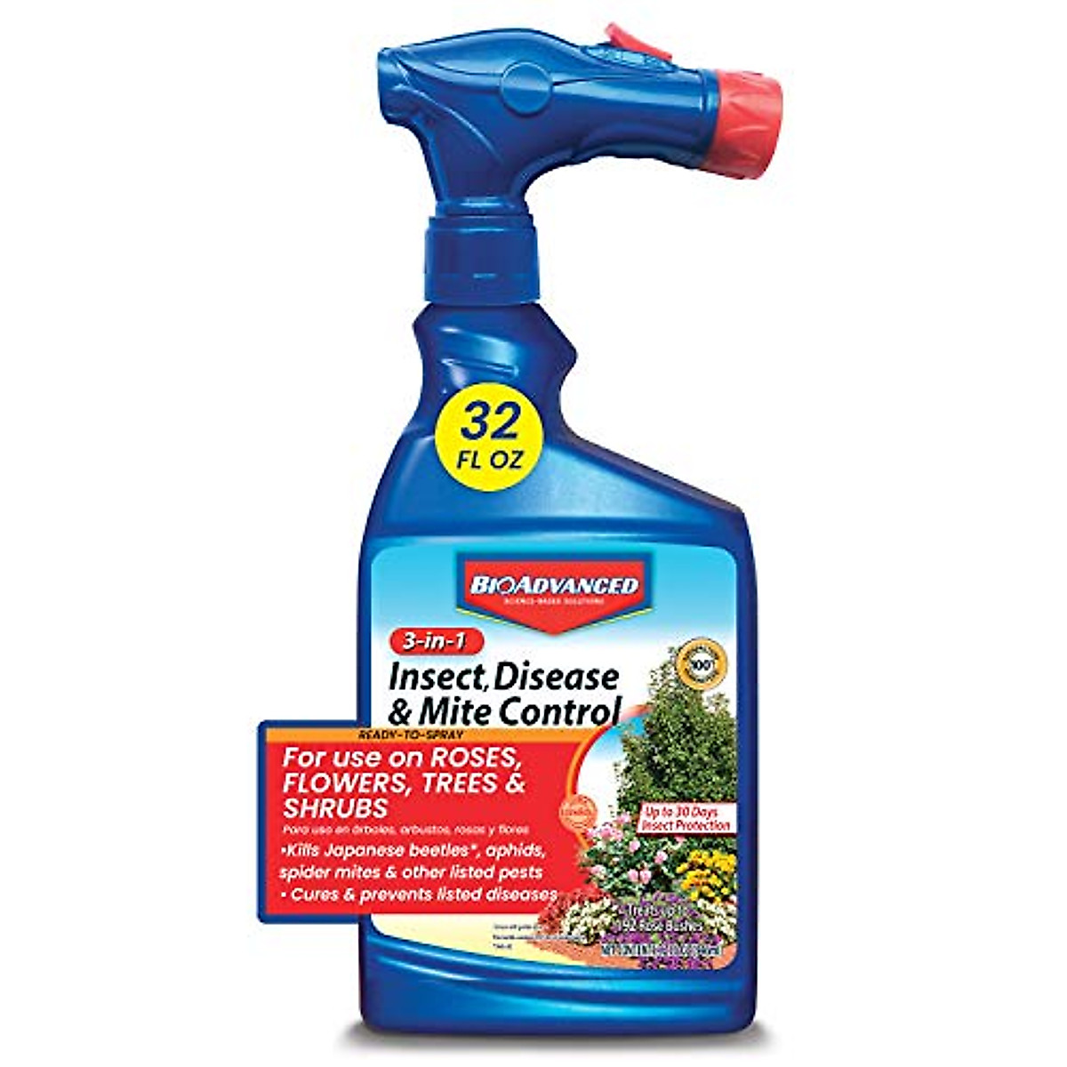 BioAdvanced 3-in-1 Insect Disease and Mite Control I, Ready-to-Spray, 32 oz