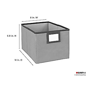 ClosetMaid 25064 Fabric Bin with Write-On Label, Mocha