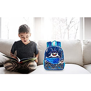 MOHCO Toddler Clear Backpack 13 inch Preschool Backpack Kindergarten Bookbag with Lunch Bag and Pencil Case for Boys and Girls