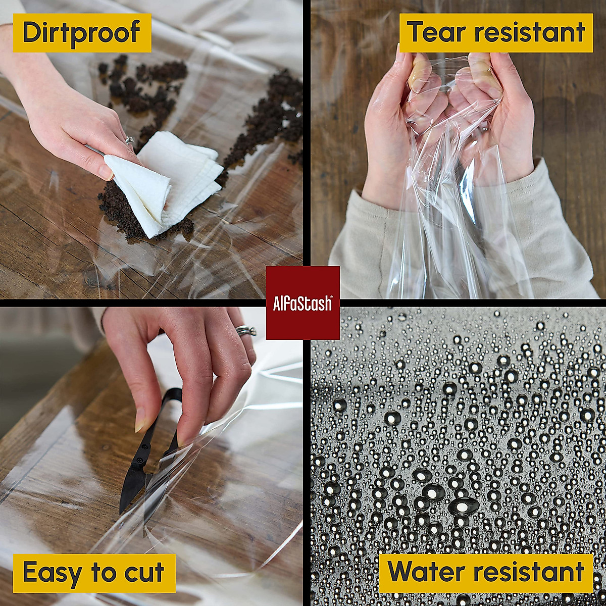 (31.5 in x 110 ft) Cellophane Wrap for Gift Baskets (Accessories are inside wrap Tube) 3Mils Thick, with 15 Pull-Bows, 3 Ribbons & 1 Cutter - Clear Cellophane Wrap Roll for Flowers and Food- Folded in half