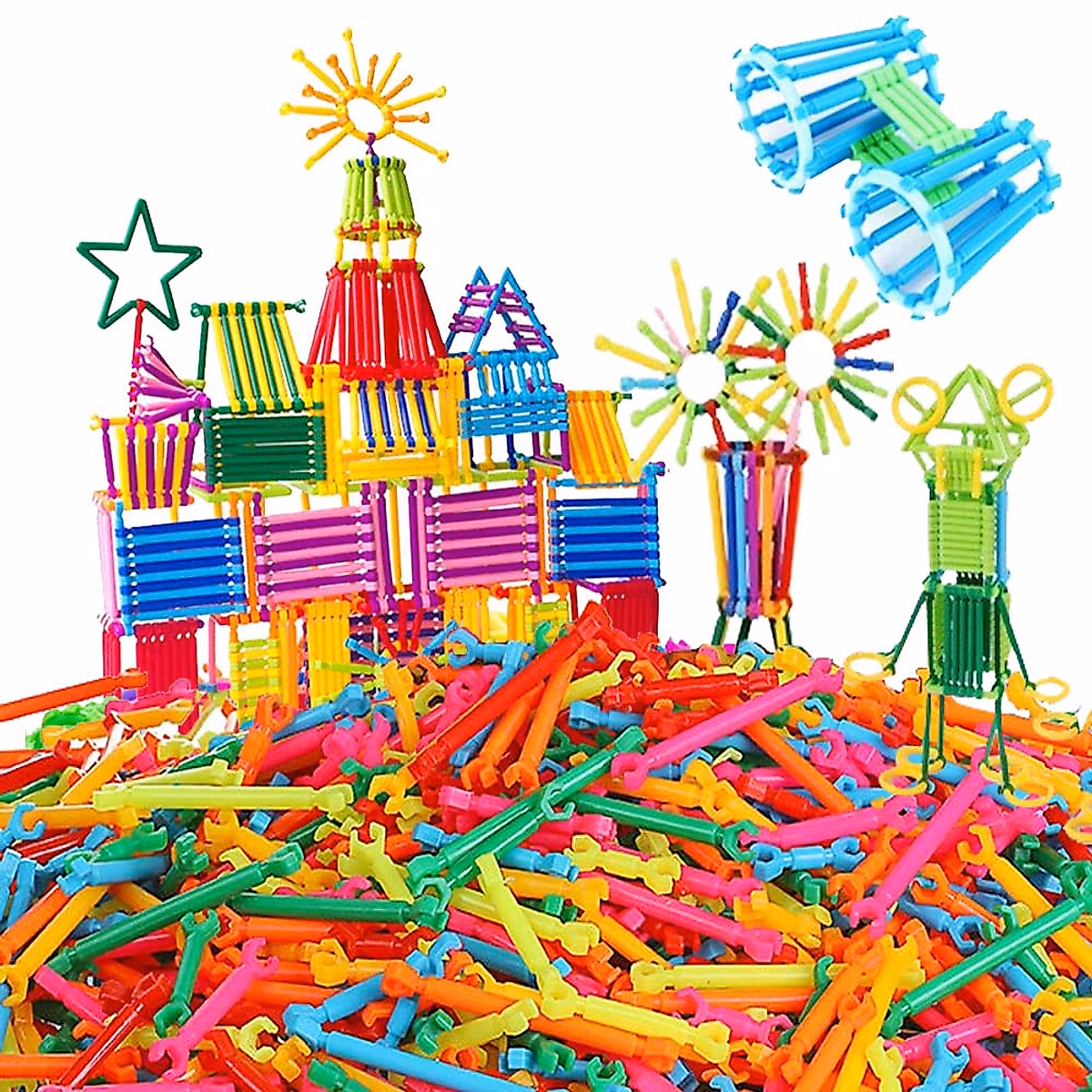 JuanYue 500 PCS Building Toy Building Sets Different Shape Educational Construction Engineering Set 3D Puzzle, Great STEM Toy for 3 Years Old and Above Boys and Girls