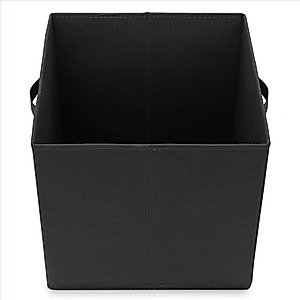 Casafield Set of 12 Collapsible Fabric Cube Storage Bins, Black - 13" Foldable Cloth Baskets for Shelves, Cubby Organizers & More