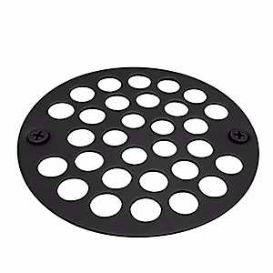 Westbrass 4" O.D. Sold Brass Shower Strainer Cover, Matte Black, D3192-62