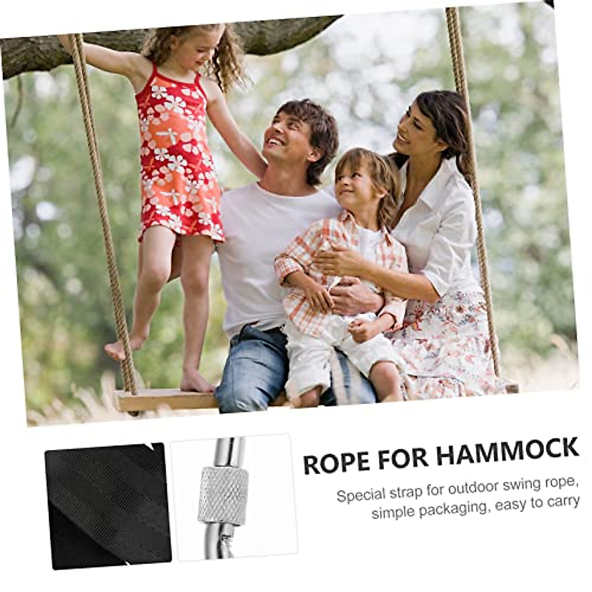 Toddmomy 1 Set Children's Swing Chair Baby Sets Kids Suit Swing for Kids Tree Swing Kit Swing Set Hanging Kit Outdoor Swing for Kids Rope for Hammock Tree Swing Hanging Kit Strap Black Tie