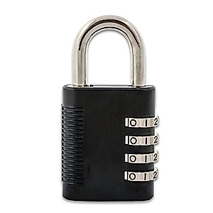 FJM Security SX-575 Locker Combination Padlock with Key Override and Code Discovery, Black