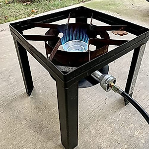 SHINESTAR 0-20 PSI Adjustable Propane Regulator and Hose with Orifice Kit, 4-Foot Gas Burner Hose Replacement for Turkey Fryer, Fish Cooker, Fire Pit, Forge and More