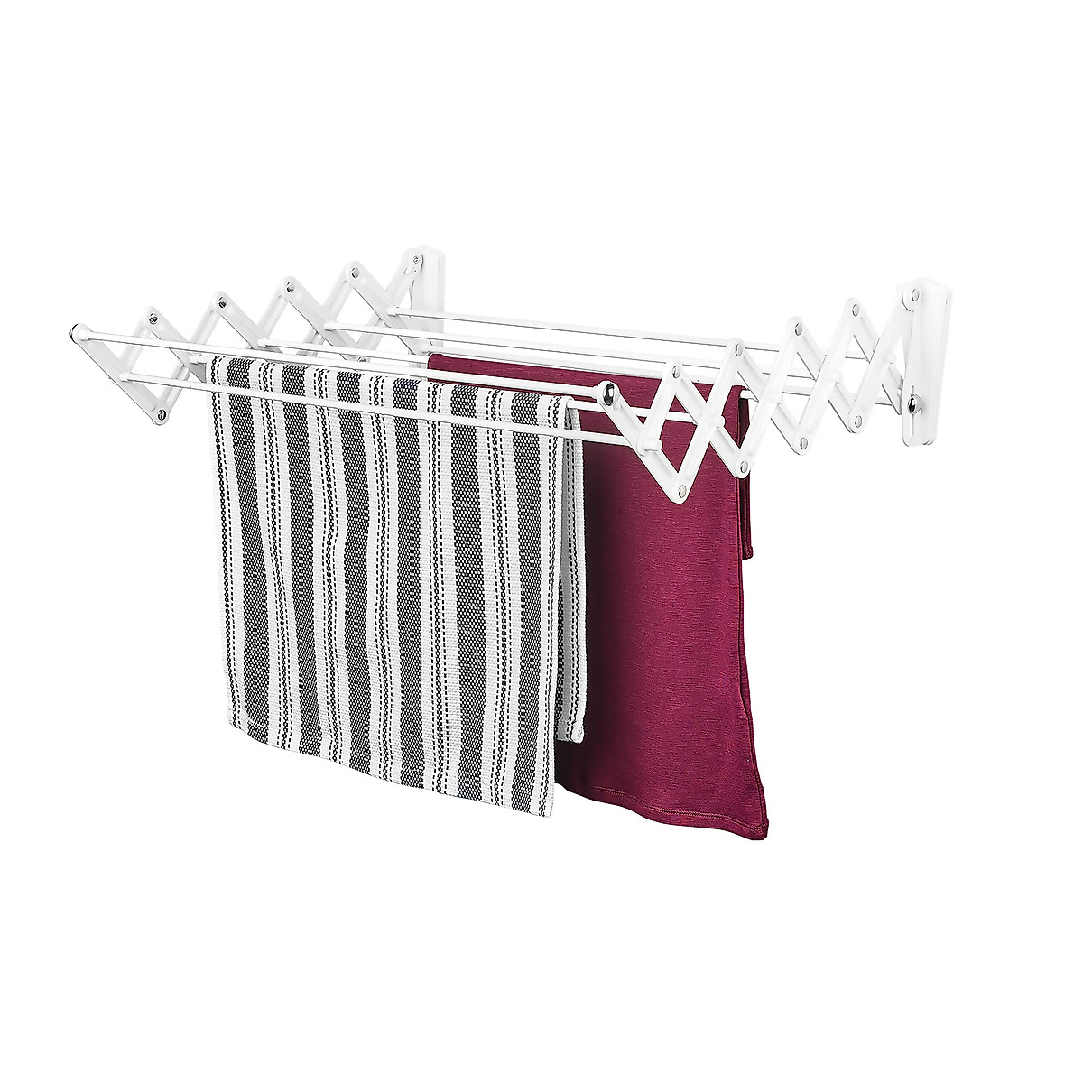 Polder Wall-Mount 24-Inch Accordion Clothes Dryer White