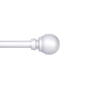 INTERIOR LIVING AZ71831US End Curtain Rod, 48-86", Satin Nickel
