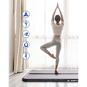 Inflatable Air Gymnastics Mat 10ft Training mat 4 inches Thick tumbling mat with Electric Pump for Home/Gym/Outdoor (Black-10FT)