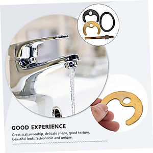 Veemoon 1 Set Horseshoe Mounting Accessories Fixing Bracket Sink Holder Tap Fixing Tool Wash Basin Tap Fixing Fitting Locknuts Kitchen Antiloosing Nut Washers Anti-Loose Faucet Copper