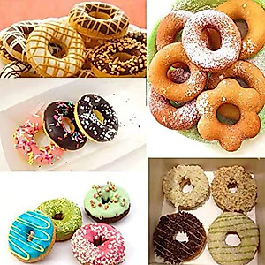 DD-life 8 Pcs Donut Maker Cutter, Doughnut Molds,DIY Donut Mold,Donut Cutter,Biscuit Stamp Cake Mould,Fondant Cake Bread Dessert Bakery Mould,Home Kitchen DIY Baking Tool