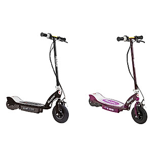 Razor E100 Motorized Kick Scooters, Black/Purple
