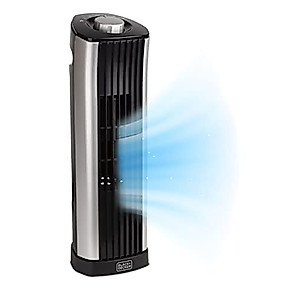 BLACK+DECKER Mini Tower Fan - Quiet Oscillating Stand up 14 Inch Desk Fans