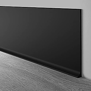Proflex Black Vinyl Wall Base 2-1/2 inch X 20 ft Non Glue Wall Base Trim Durable and Flexible - Easy Install Vinyl Floor Base That Resists Scuffing, Cracking and is Ideal to Use All Around Your Home