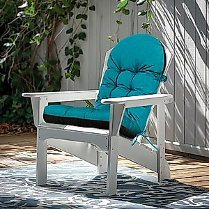 mudilun Outdoor Adirondack Chair Cushion High Weather Resistant Tufted Waterproof Lounge Cushion Anti-Slip Thickened High Back Patio Seat Pads Set of 2…