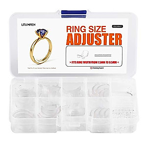 Ring Size Adjuster for Loose Rings - 60Pack, 2 Styles, Ring Guard, Ring Sizer, 10 Sizes Fit for Man and Woman Ring