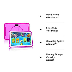 Kids Tablet 10 inch Android Toddler Tablet 3GB 64GB Tablet for Kids APP Preinstalled & Parent Control Kids Learning Education Tablet WiFi Camera,Netflix YouTube Hands-Free Watching(2023 Release),Red