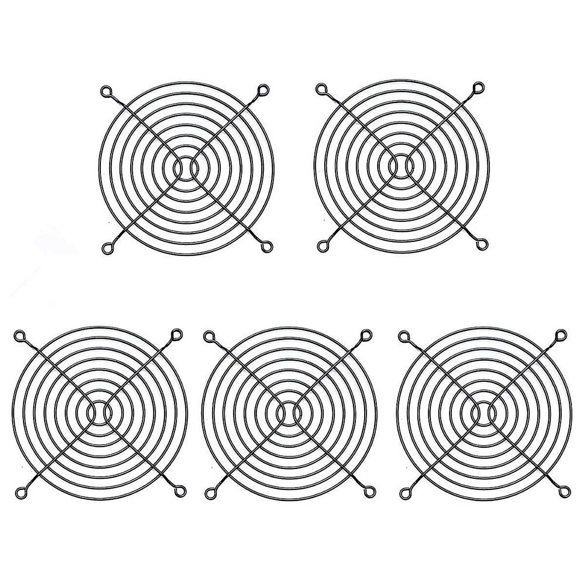 Qiying 5Pcs120mm Black Fan Protect Mesh Grill Fan