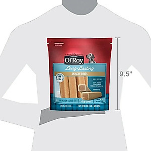 Generic Ol's Roys Long-Lasting Natural Peanut Butter Flavor Munchy Bones Chews for Dogs, 7 Count, 20 oz (3, Peanut Butter)