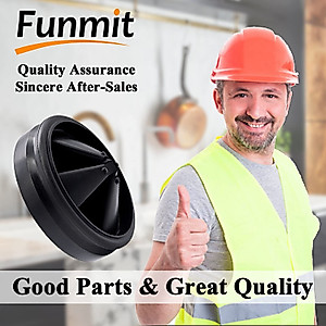 Garbage Disposal Splash Guards 3 3/8" Sink Baffle QCB-AM Replacement for InSinkErator Evolution Series, Upgraded Removable Quiet Collar Drain Plugs, Garbage Disposer Accessories, Black