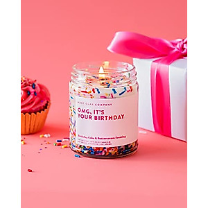 OMG, It’s Your Birthday Sprinkle Candle | West Clay Company | Happy Birthday Vanilla Cake Sprinkles Scented Soy Nontoxic Candles for Gift | Women, Bday, Birthday Gifts for Women