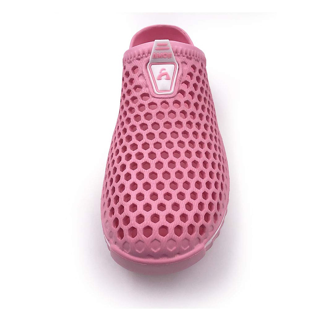 Amoji Garden Clogs Shoes Shower Sandals Yard Beach Plastic Rubber Summer 1702 Pink 8 Womenn/6 Men