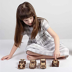 Smartivity Torque Busters 3D Wooden Car Engineering STEM Toy Building Set for Kids Ages 6 and Up, Includes Rubber Bands, Engineered Wood Components, Instruction Manual, Learner's Log