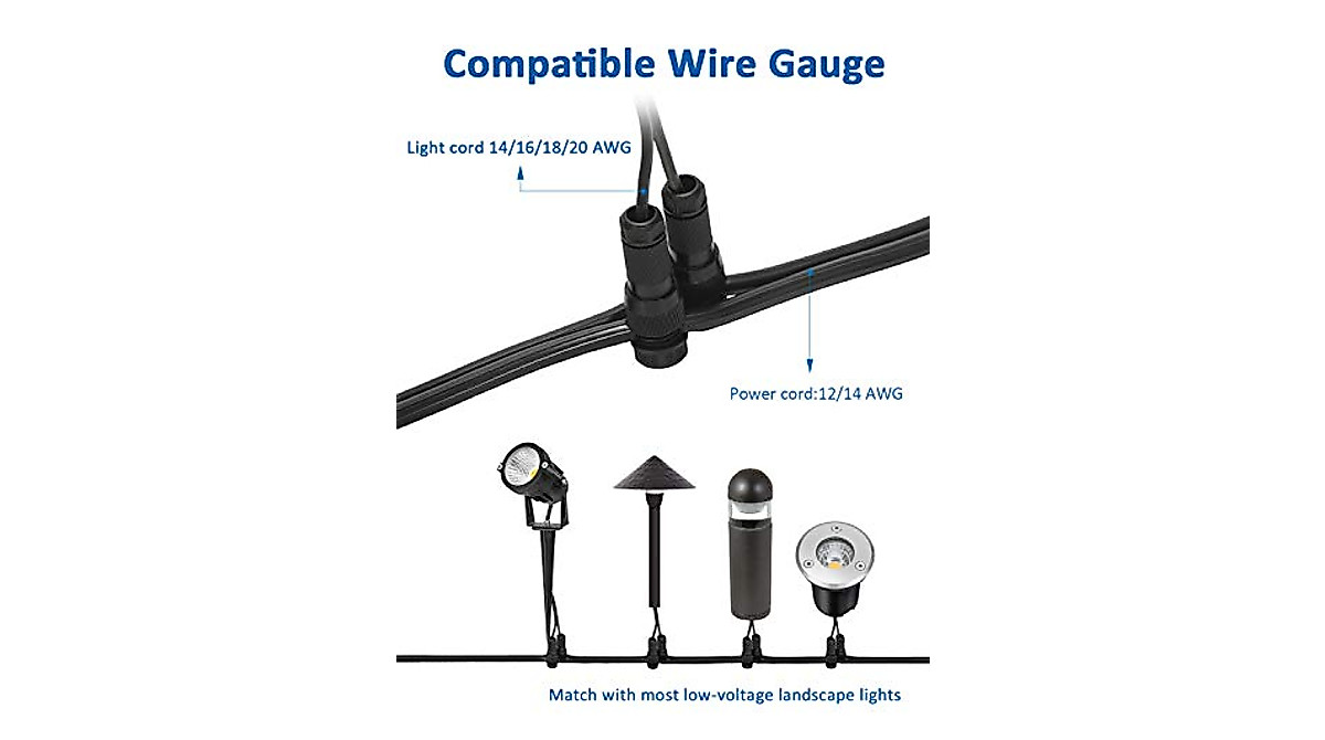 SUNVIE Low Voltage Landscape Connectors - Reliable 20 Pack for Outdoor ...