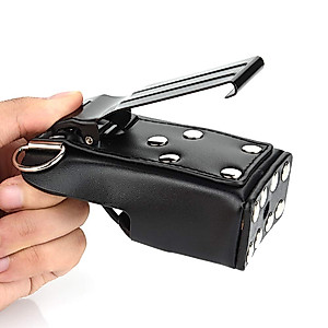 Leather Cell Phone Holster, Leather Cell Phone Belt Clip Carrying Pouch Holder, Universal Pouch Large Phone, Secure & for Long-Lasting Phone Belt Holder for GP328plus/GP338plug/GP344/GP388